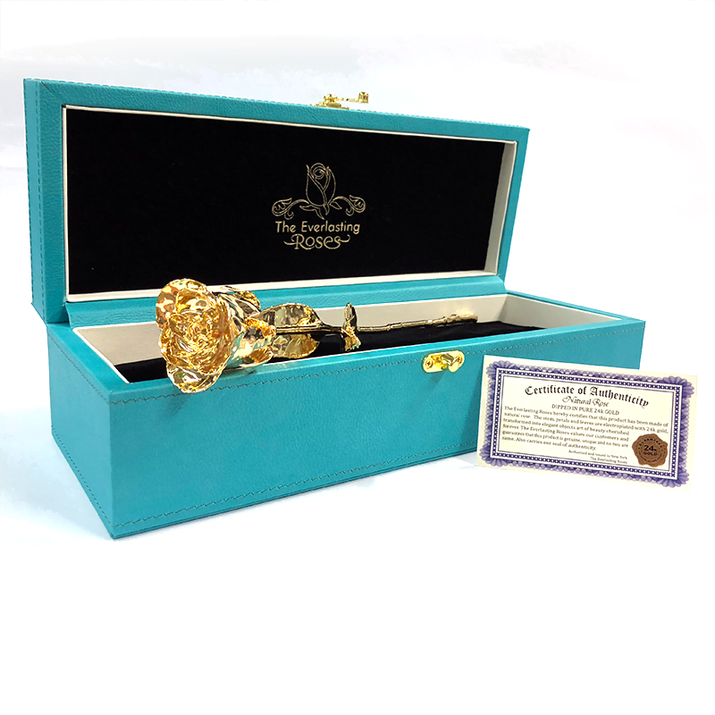 24K Gold dipped Real Rose - Toh Garden : Singapore Orchid Plant ...