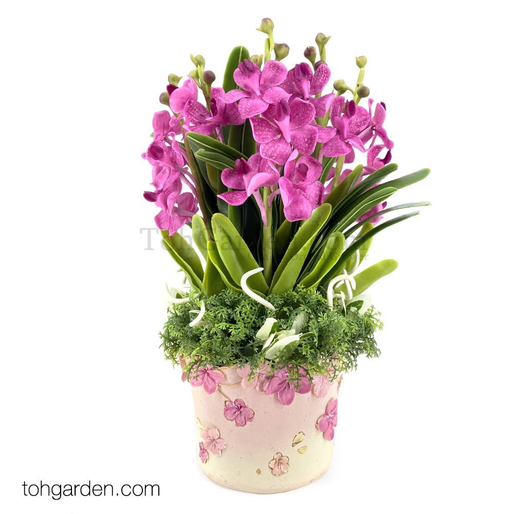 Artificial Aranda Purple - Toh Garden : Singapore Orchid Plant & Flower ...