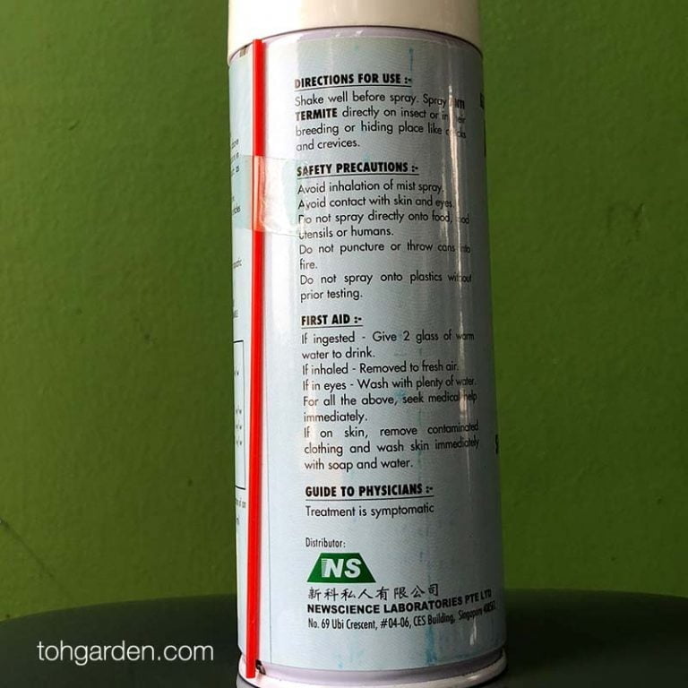 Anti Termite Oil Based Aerosol 450ml - Toh Garden : Singapore Orchid ...